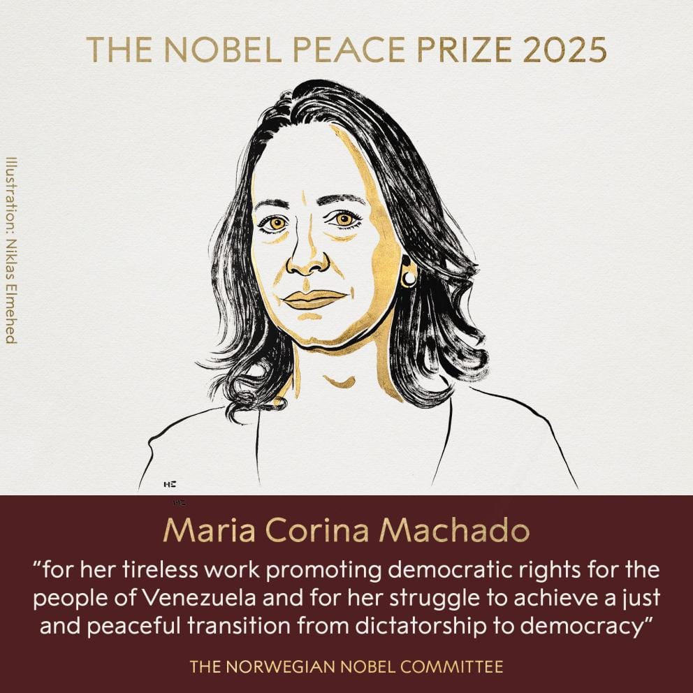 Maria Corina Machado prisas med Nobelpriset av WCC: "En kraft att räkna ...